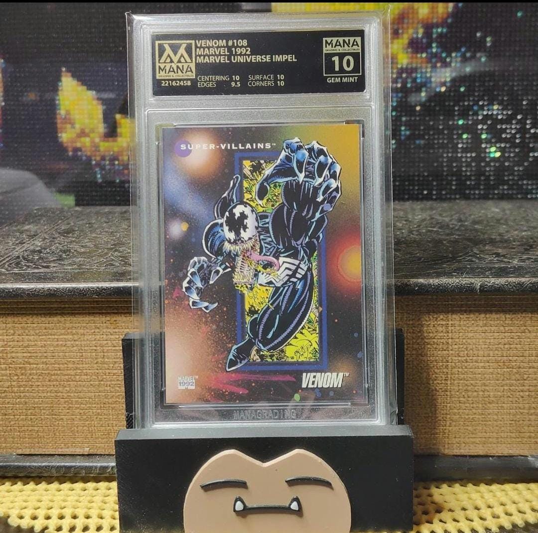 Venom Spider-man 1992 Marvel Universe Impel Card Mana Graded GEM MINT ...