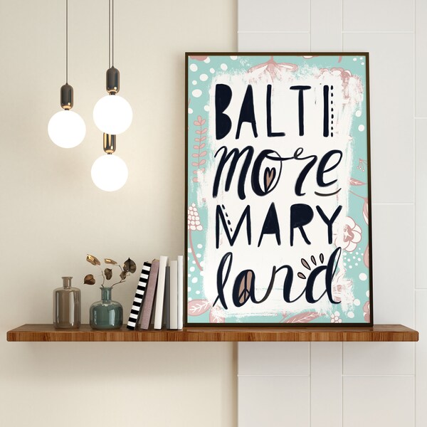 Baltimore Typography - Etsy
