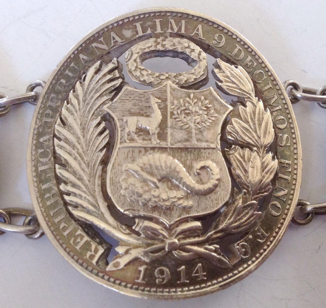 Peruvian Silver Coin Bracelet - Etsy