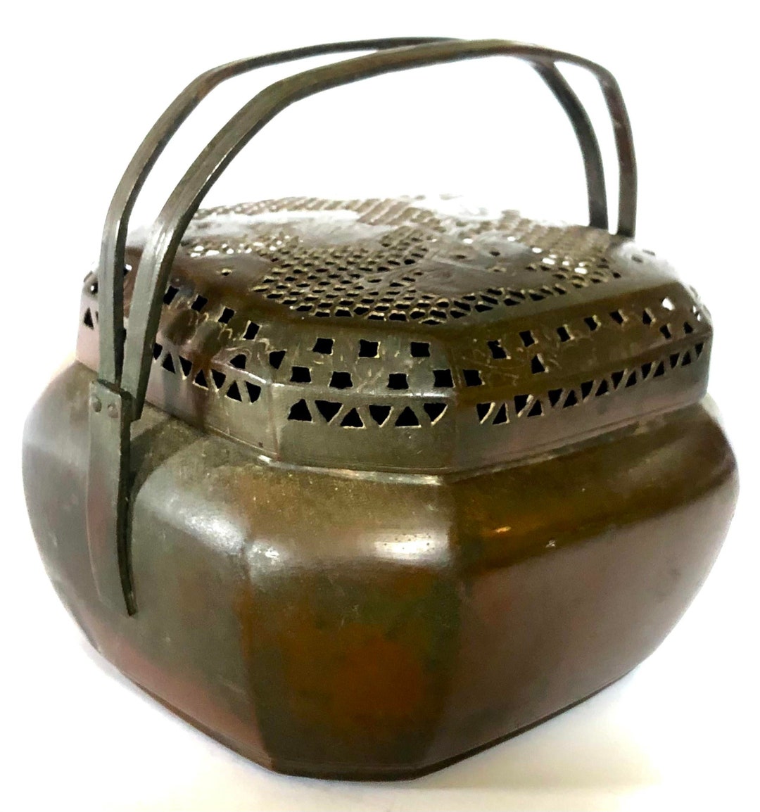 Antique Bronze Chinese Brazier or Hand Warmer - Etsy