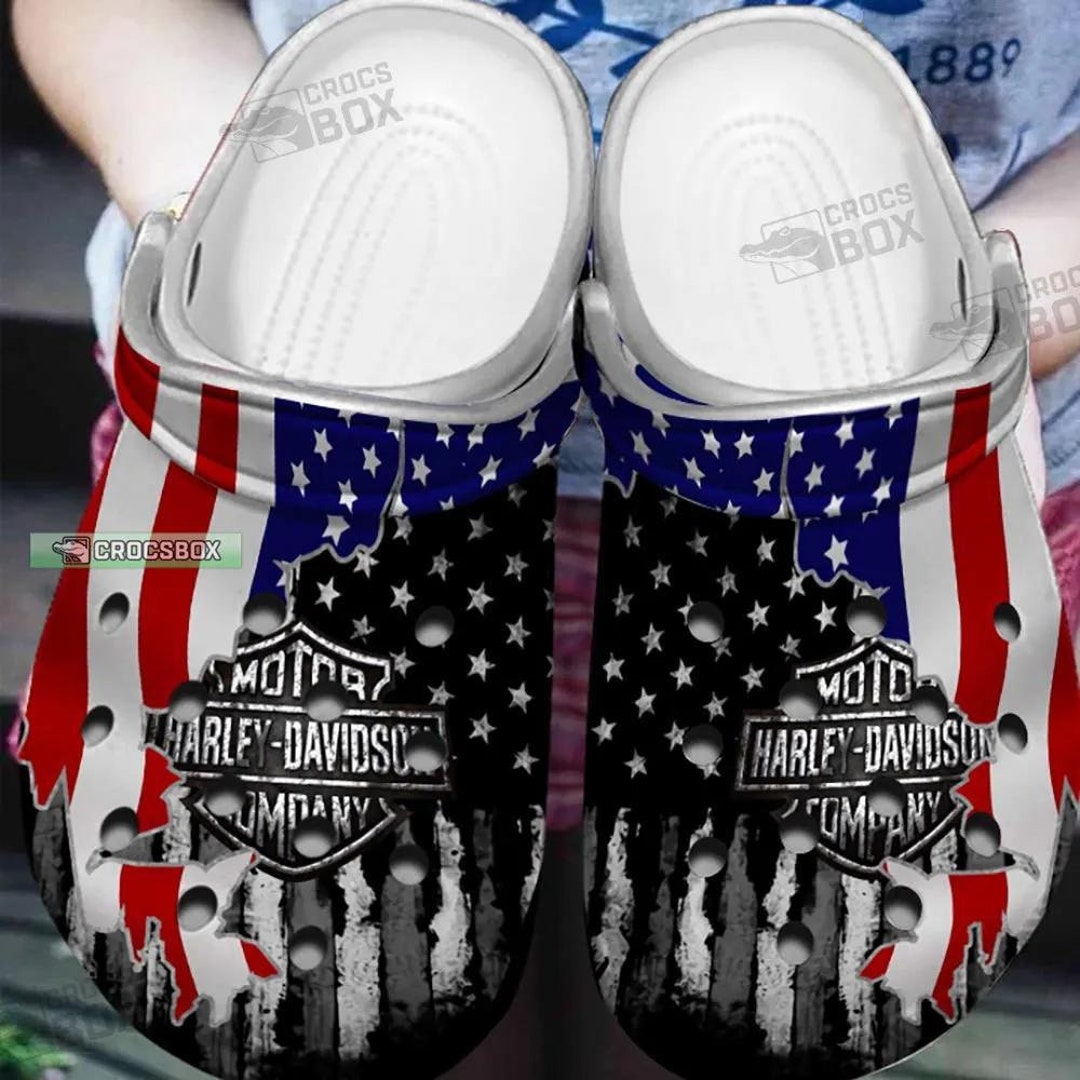 HD Crocs Motorcycle American Flag Crocband Clog V06 - Etsy