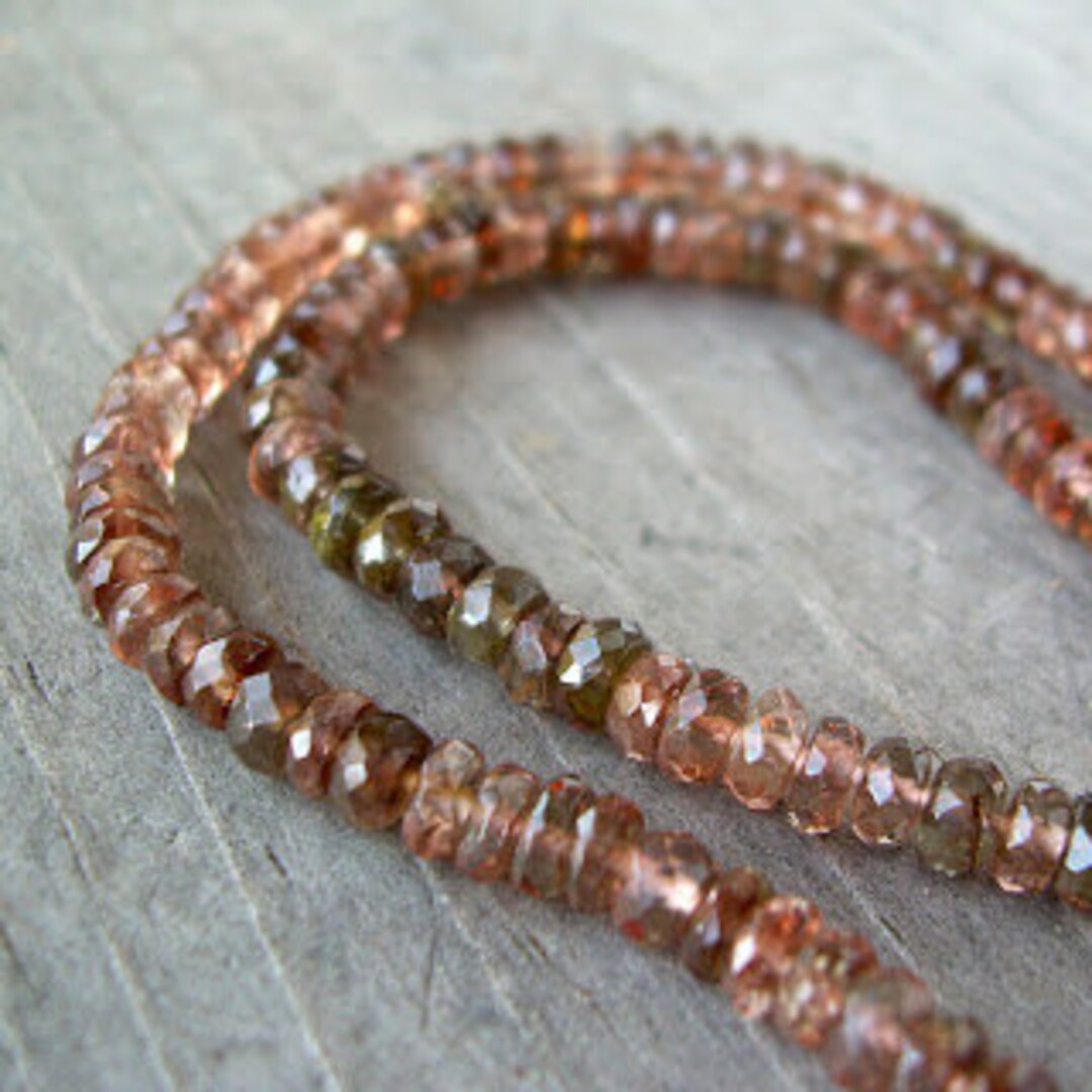 Natural Andalusite Faceted Beads , Semi Precious Gemstones Beads ...