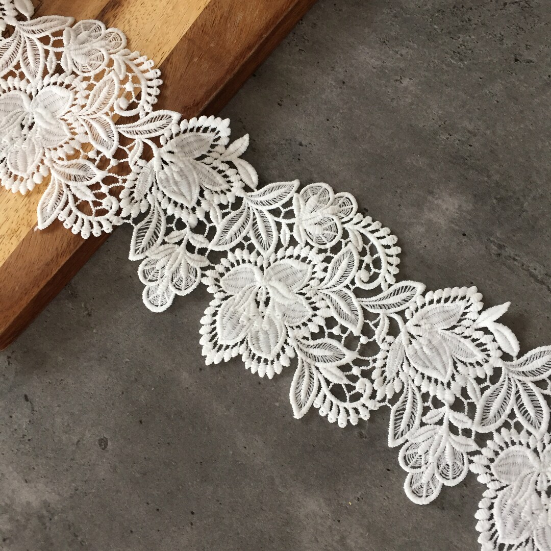 Luxe Embroidered Venise Lace Edging TRIM Sewing Craft - Etsy UK
