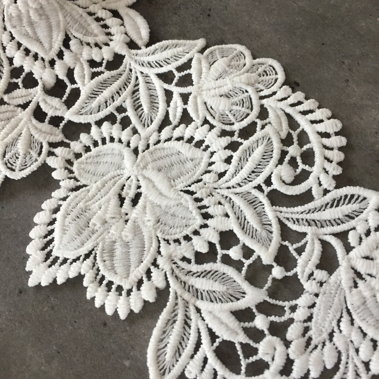 Luxe Embroidered Venise Lace Edging TRIM Sewing Craft | Etsy