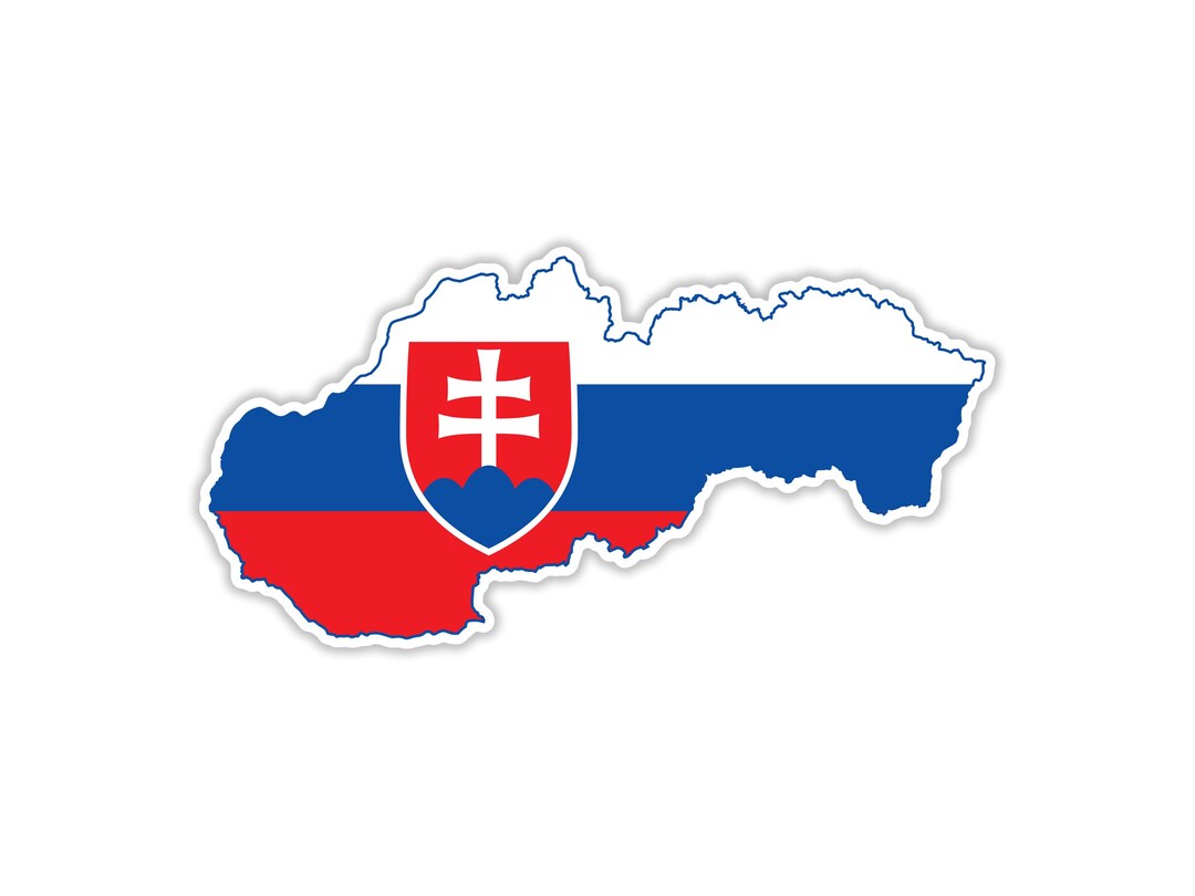 Slovakia Flag Sticker Flags Word Art Printed Vinyl Decal Decals ...