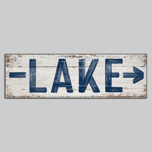 Lake Sign With Arrow - Etsy