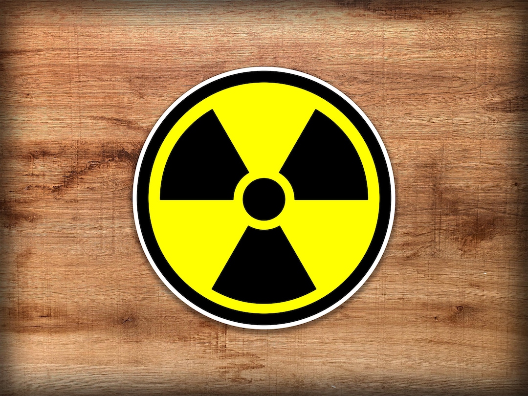 Radiation Symbol Sticker Flags Word Art Printed Vinyl Decal Decals ...