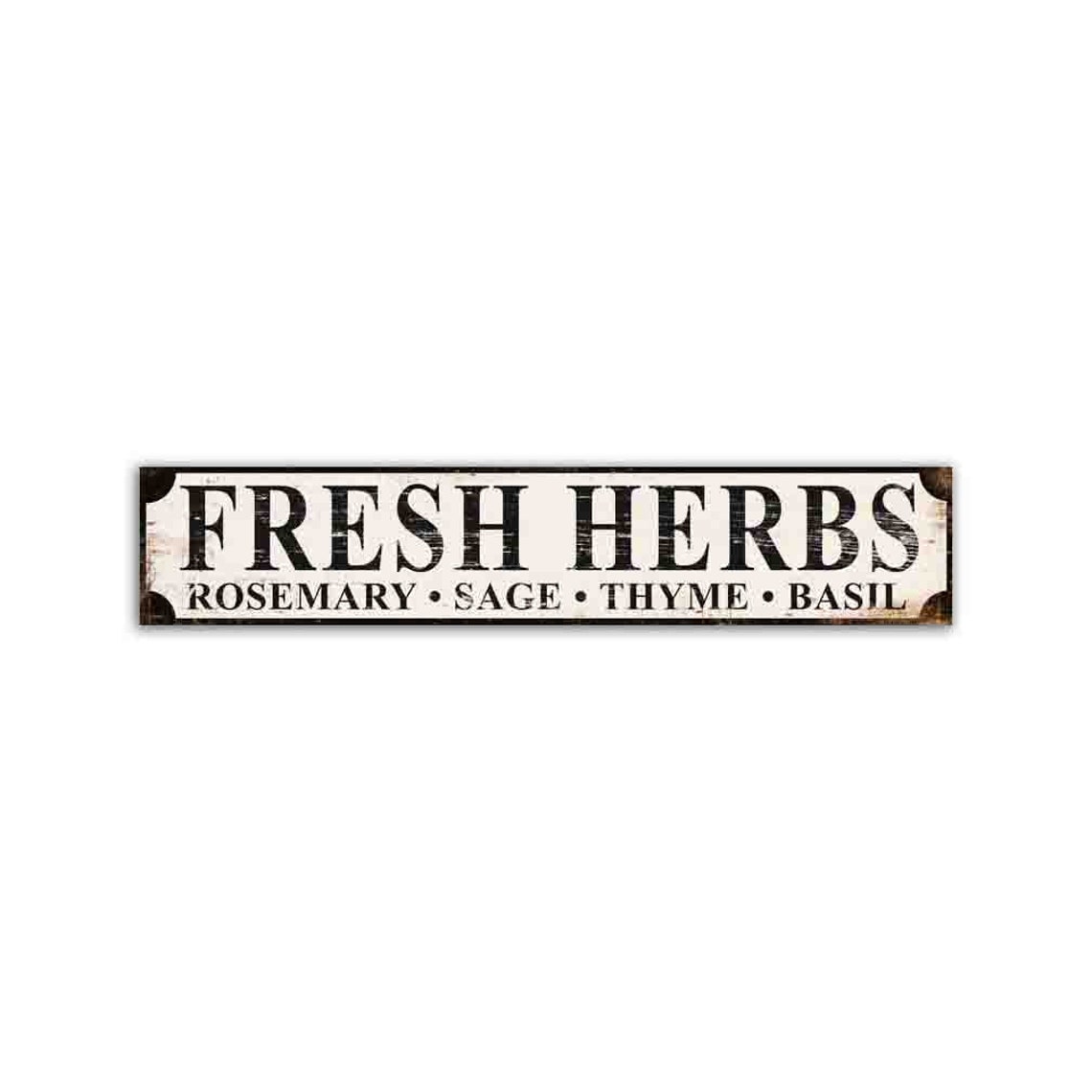Fresh Herbs Print Wood Decor Wooden Herb Home Decor Wall Signs - Etsy