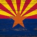 Arizona Wood Flag Flags Rustic Flags the Copper State Phoenix Wooden ...