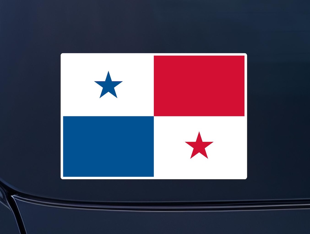Panama Flag Sticker Word Art Printed Vinyl Decal Decals Panamanian ...