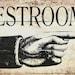 Restroom Wood Sign Wooden Handmade Sign Bathroom Print Sign Decor ...