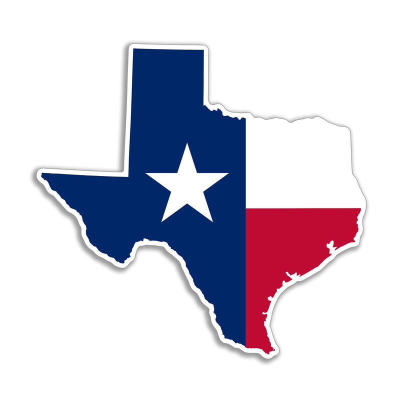 Texas Sticker - Etsy