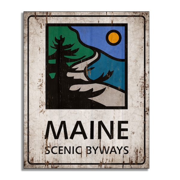 Maine Wood Sign - Etsy