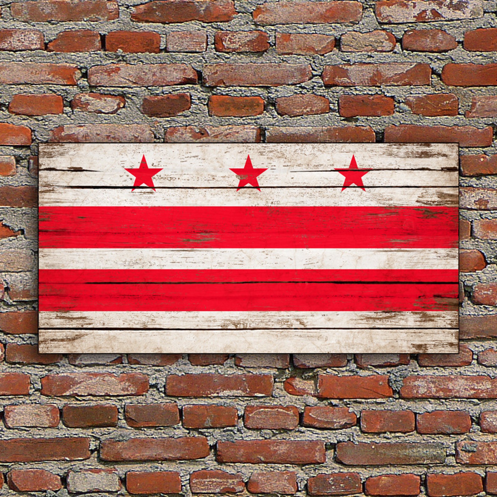 Washington D.C. DC Canvas on Wood Flag Sign Flags Wooden - Etsy