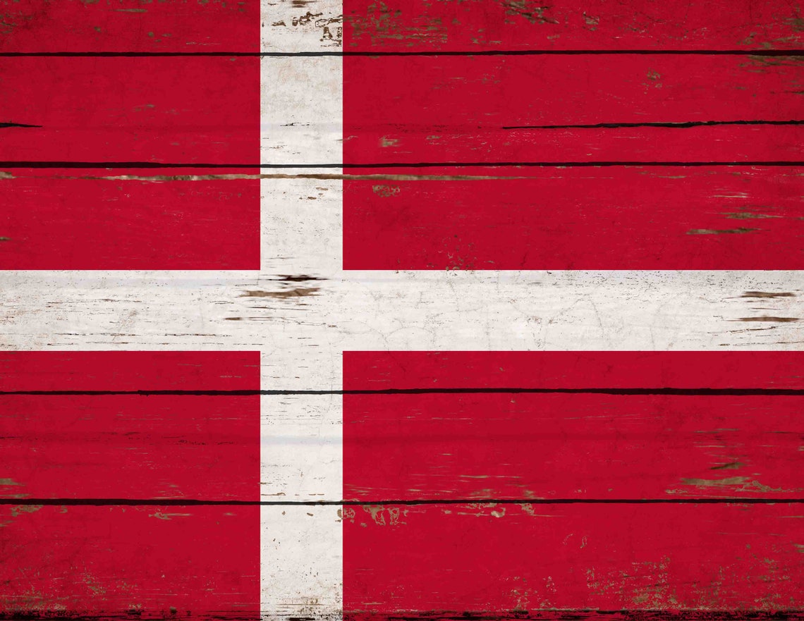 Denmark Wood Flag Dane Flags Danish Rustic Flags Wooden | Etsy