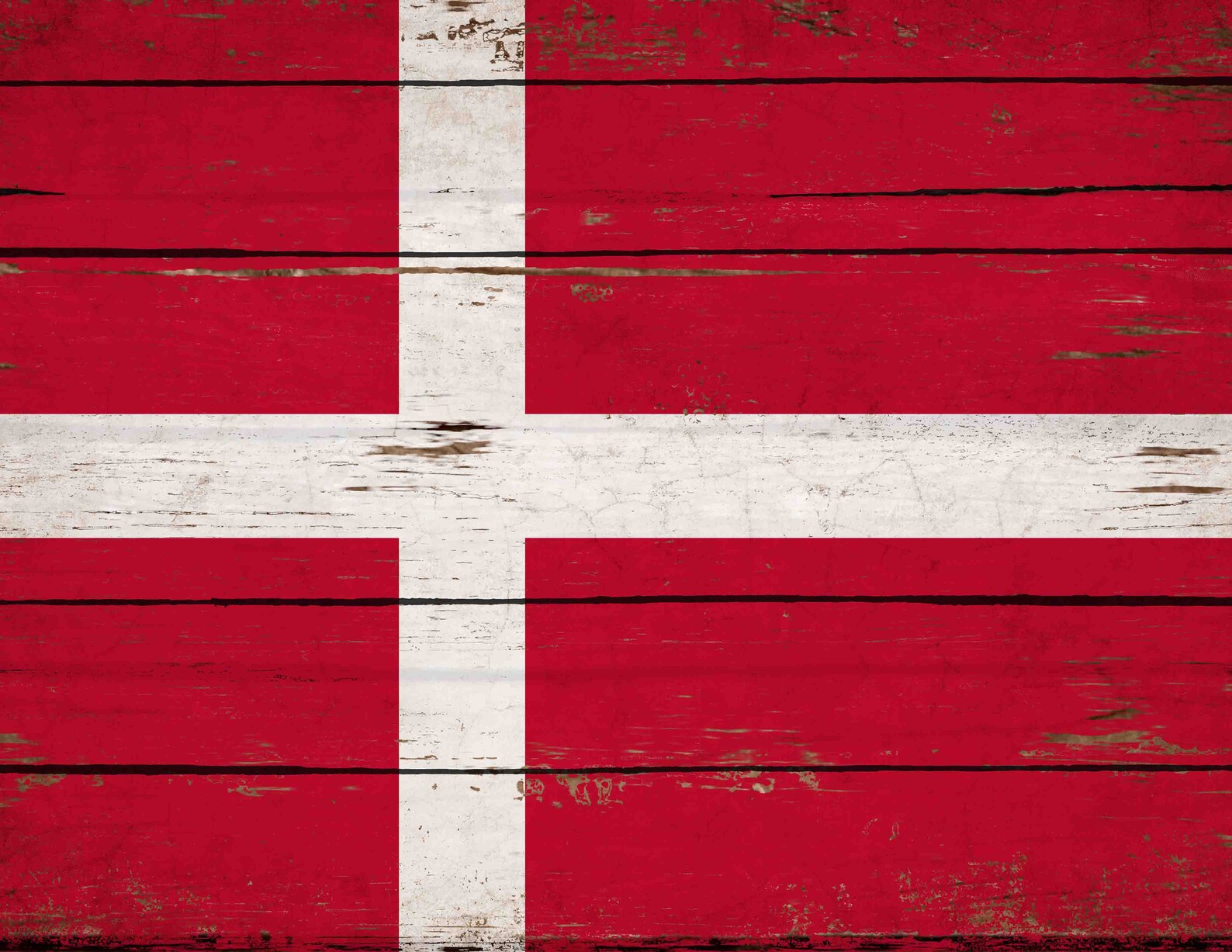 Denmark Wood Flag Dane Flags Danish Rustic Flags Wooden Handmade State ...