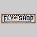 Fly Shop Sign Personalized Name Glicee Canvas Print on Wood Decor ...