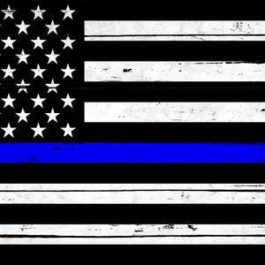 USA American Thin Blue Line Wood Flag Police Law Enforcement - Etsy