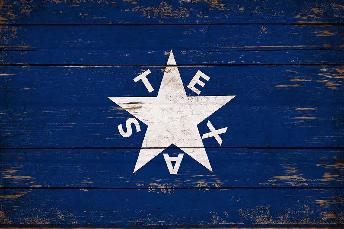 First Official Flag of the Republic of Texas 1836 Wood Flags | Etsy