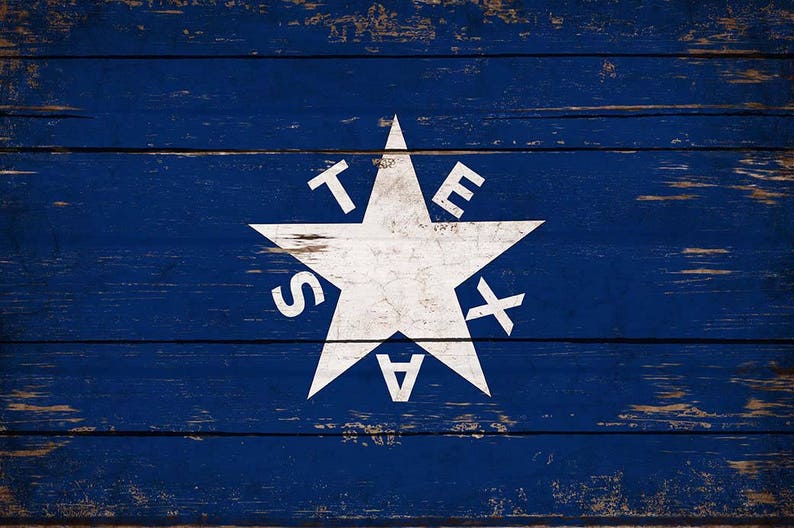 First Official Flag of the Republic of Texas 1836 Wood Flags - Etsy
