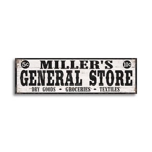 Customized General Store Sign Mercantile Personalized Name Hand Crafted ...