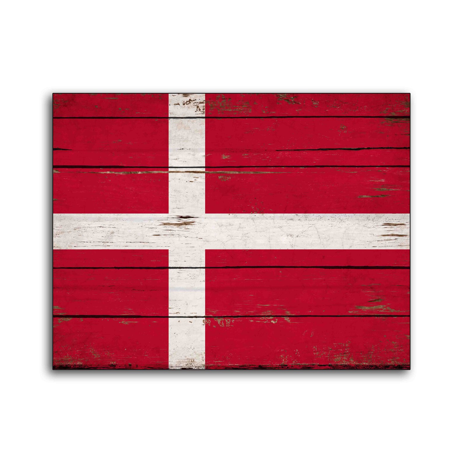 Denmark Wood Flag Dane Flags Danish Rustic Flags Wooden Handmade State ...