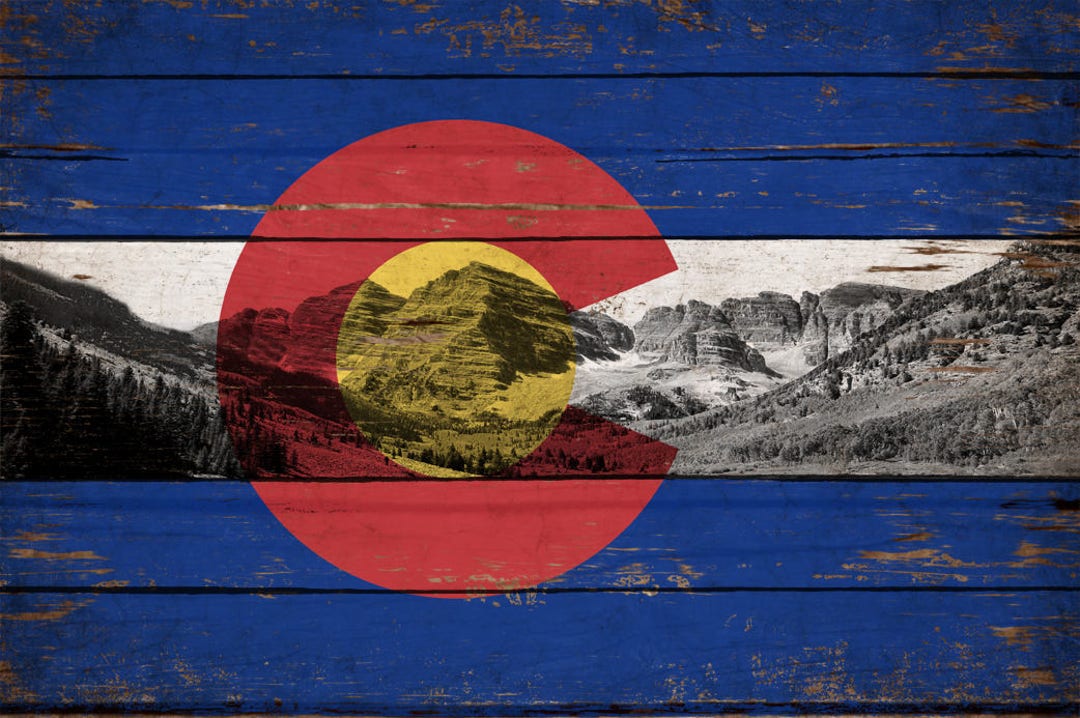 Colorado Mountains Wood Flag Flags Rustic Flags Wooden Sign Rockies ...