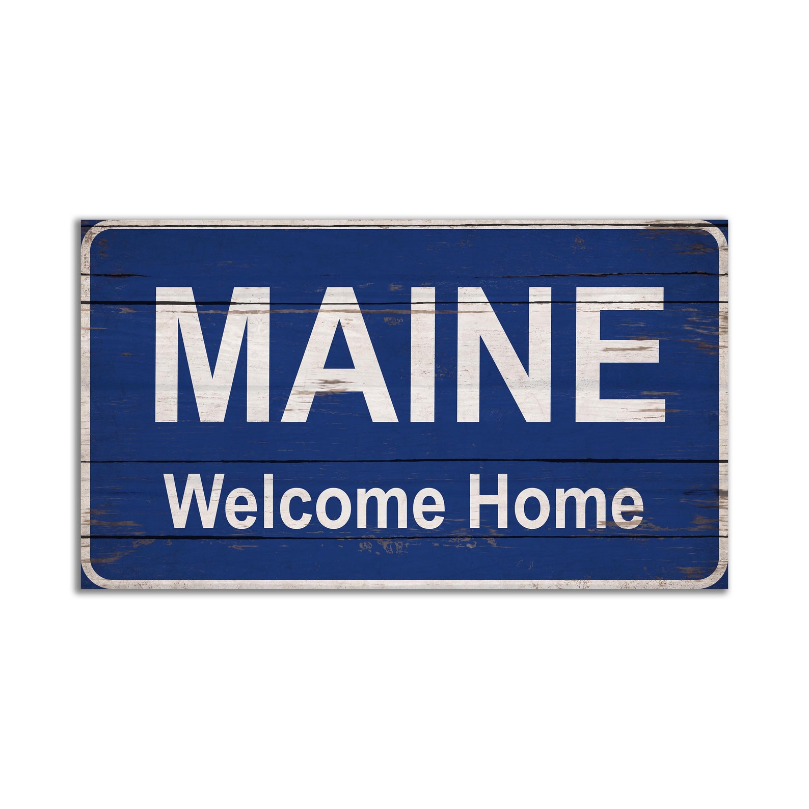 Maine Welcome Home Sign Wood Rustic State Signs Wooden - Etsy