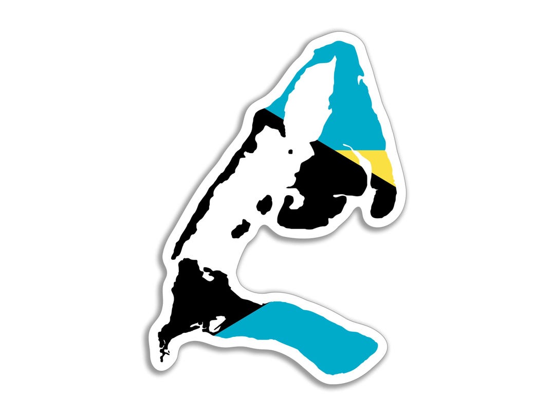 Bimini Bahamas Sticker Island Flag Shape Word Art Printed Vinyl Decal ...