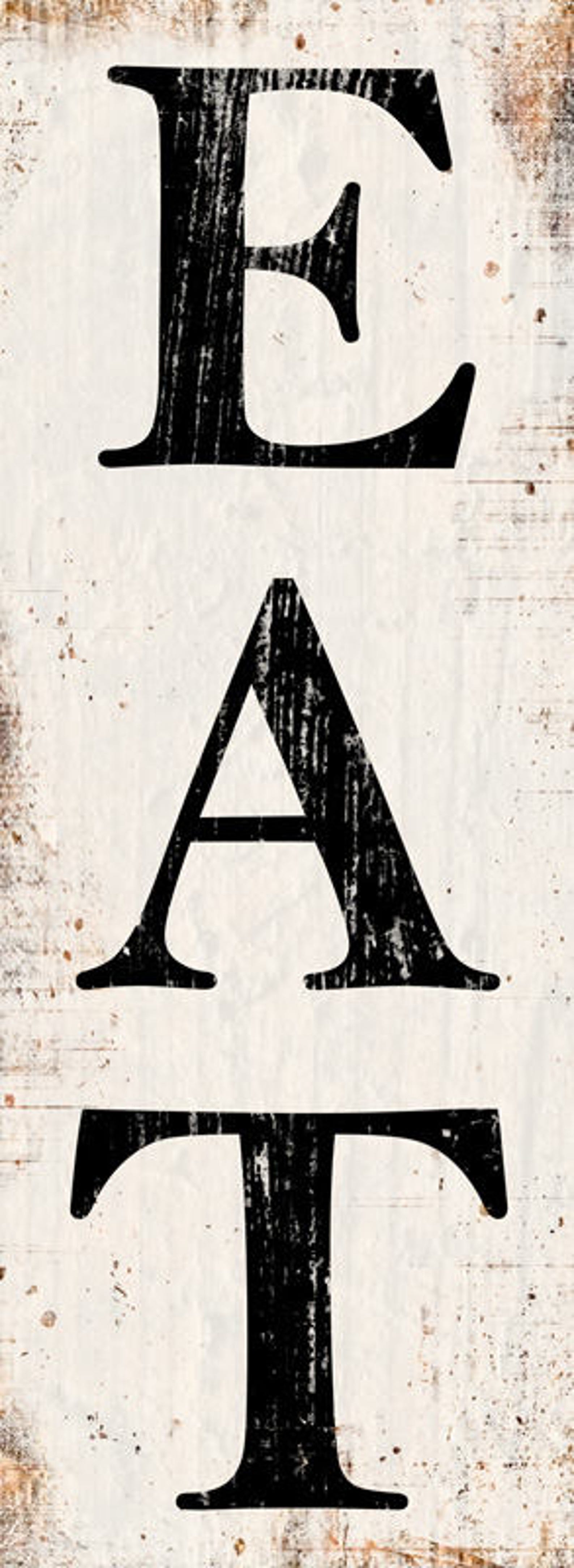 Eat Sign Wooden Handmade Wood Sign Food Dine Decor Cottage | Etsy