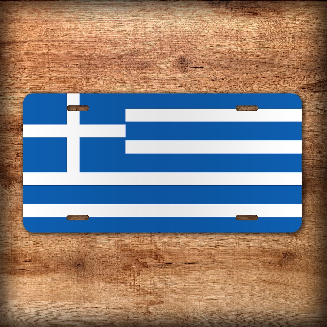 Greece Greek Flag License Vanity Plate - Etsy