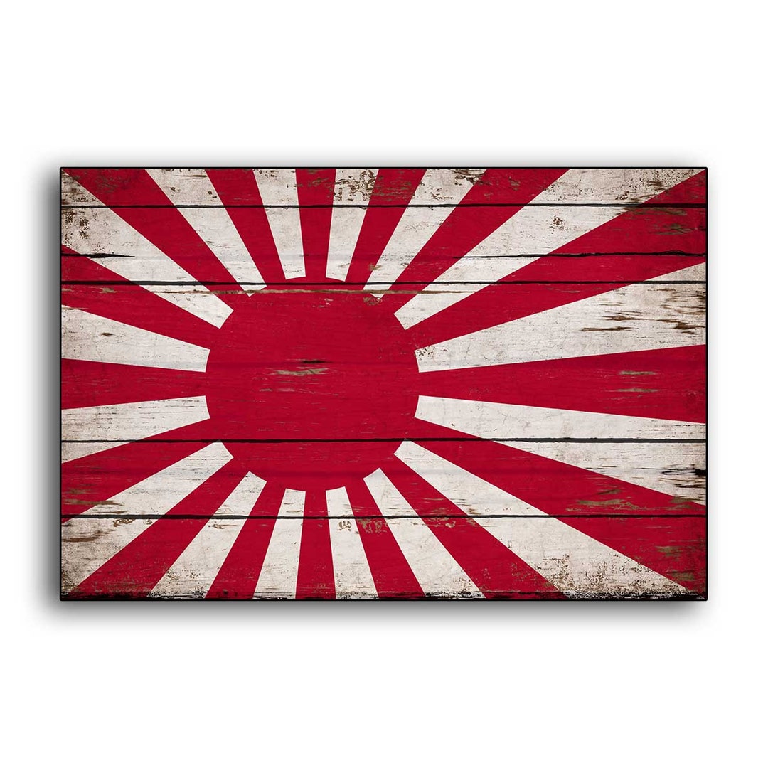 Japan Wood Navy Flag Japanese Naval Flags Rustic Flags Wooden Nippon ...