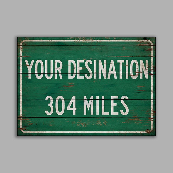 Distance Sign - Etsy