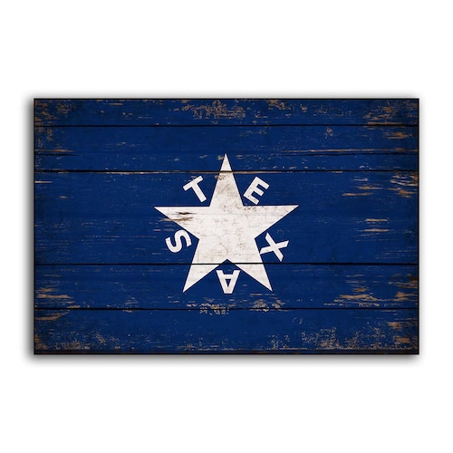 First Official Flag of the Republic of Texas 1836 Wood Flags | Etsy