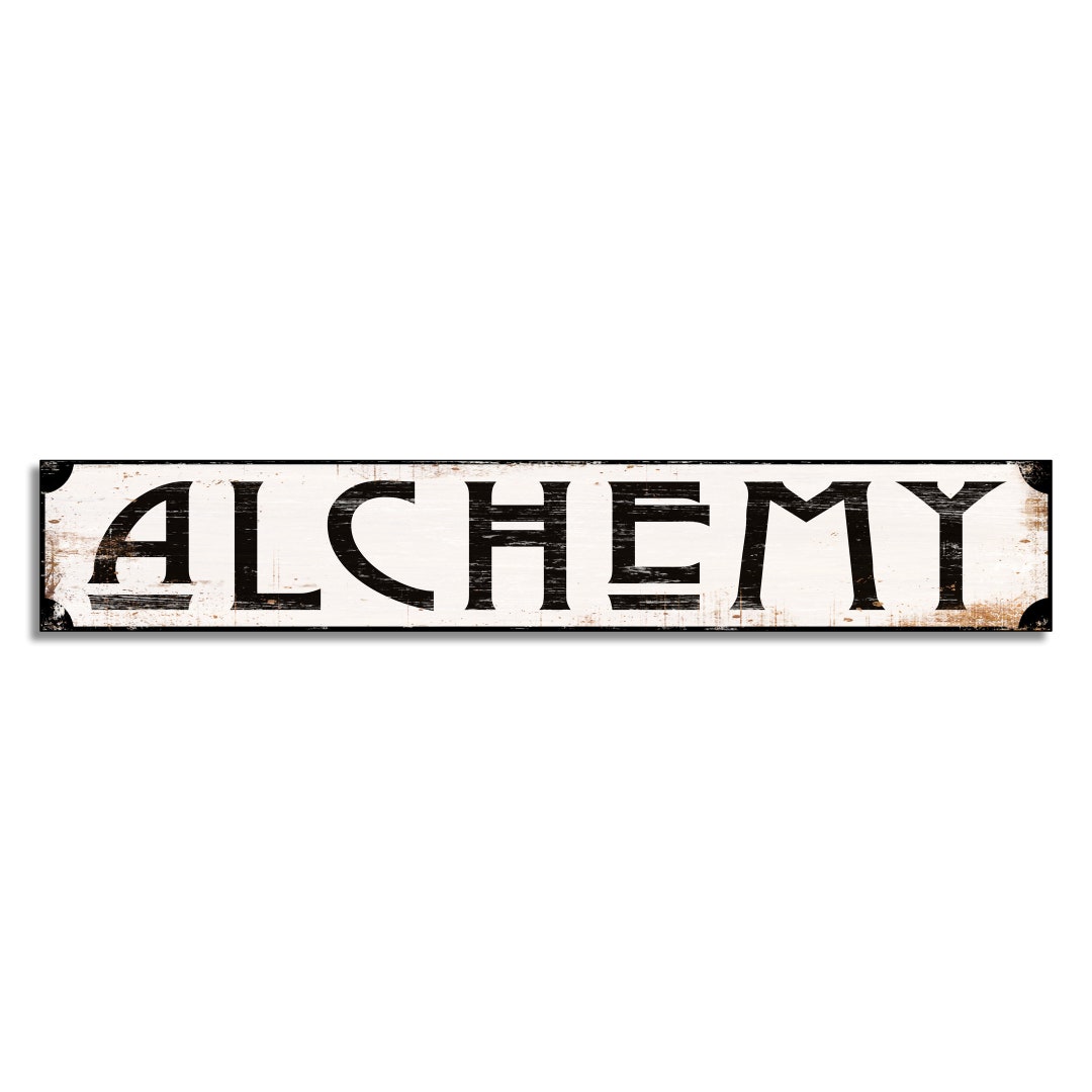 Alchemy on Canvas Mounted Wood Plaque Sign Alchemist Print Wood Decor ...