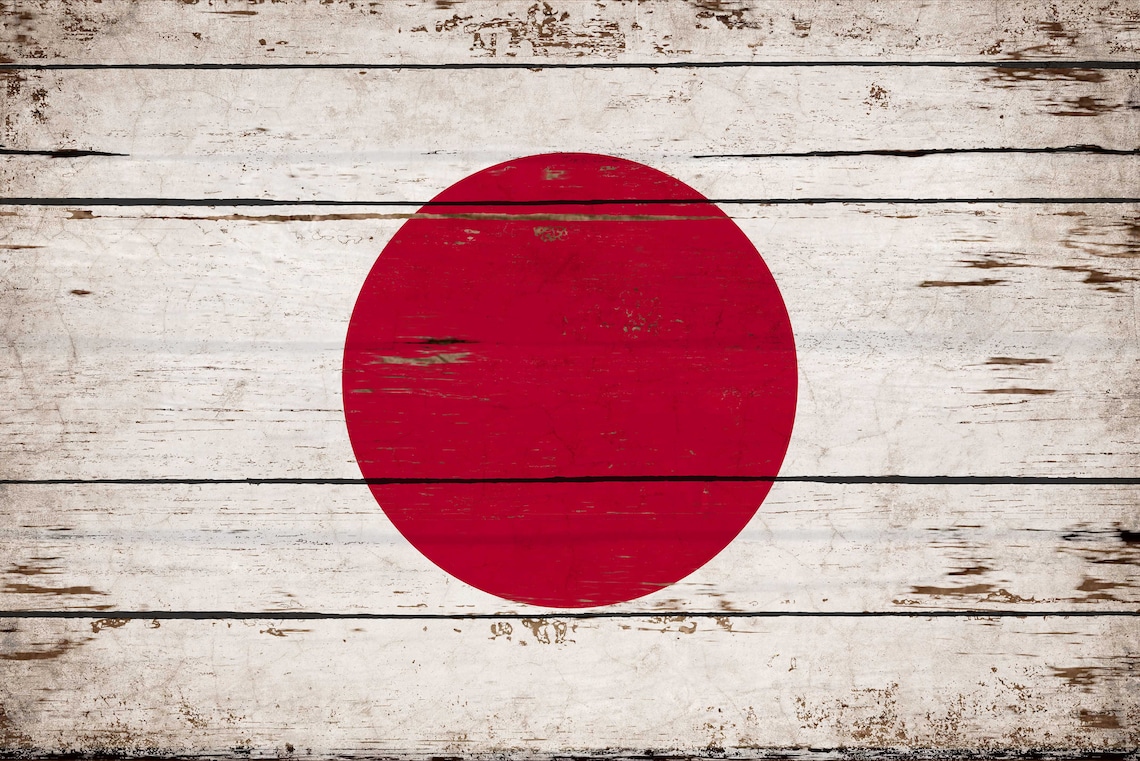 Japan Wood Flag Japanese Flags Rustic Flags Wooden Handmade Sign State ...