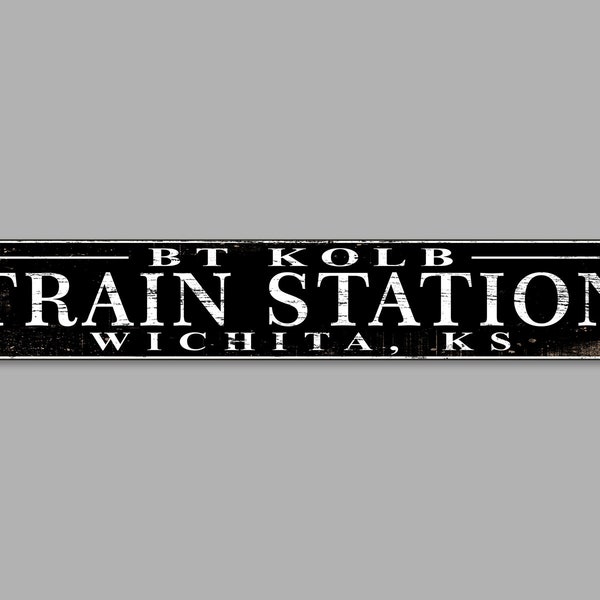 Train Station Sign - Etsy