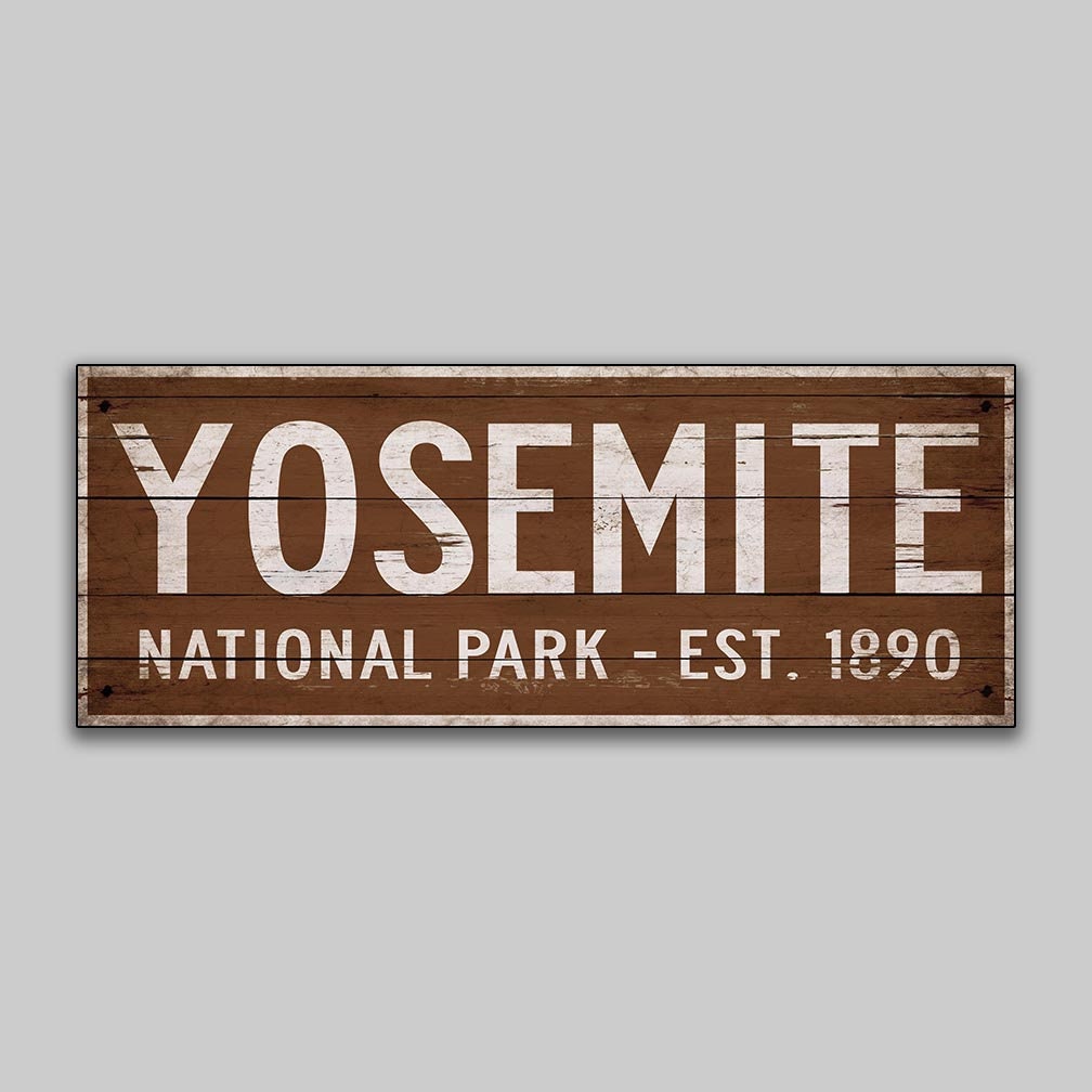 Yosemite National Park Est 1890 Road Sign Highway Sign wooden | Etsy
