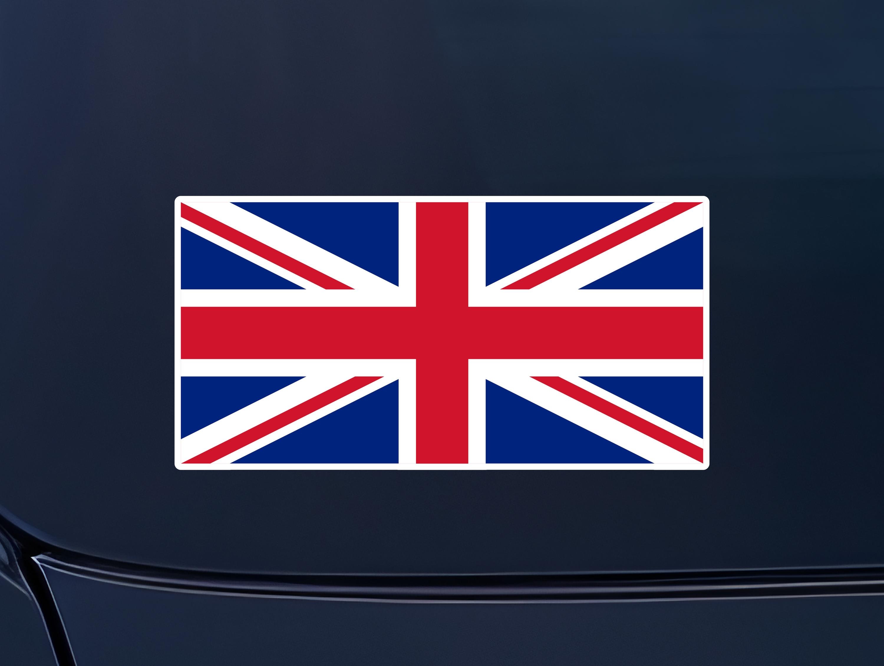 Great Britain Flag Sticker Flags Word Art Printed Vinyl Decal Decals ...
