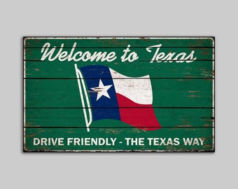 Texas Welcome Sign - Etsy