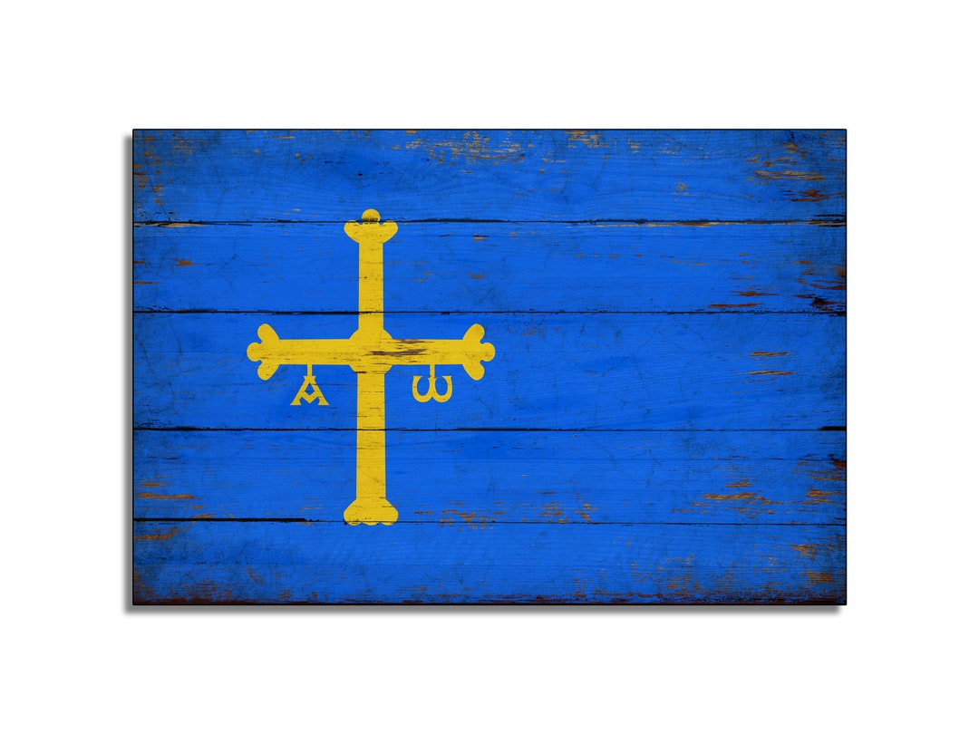 Asturias Flag Wood Flag Sign Flags Wooden Home Wall Decor Print Printed ...