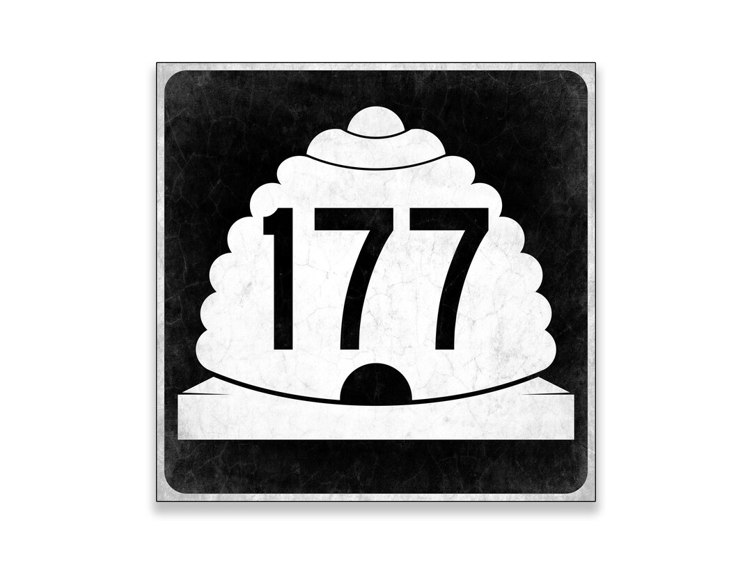 Utah State Route 177 Road Sign Printed Canvas on Wood Wall Decor - Etsy