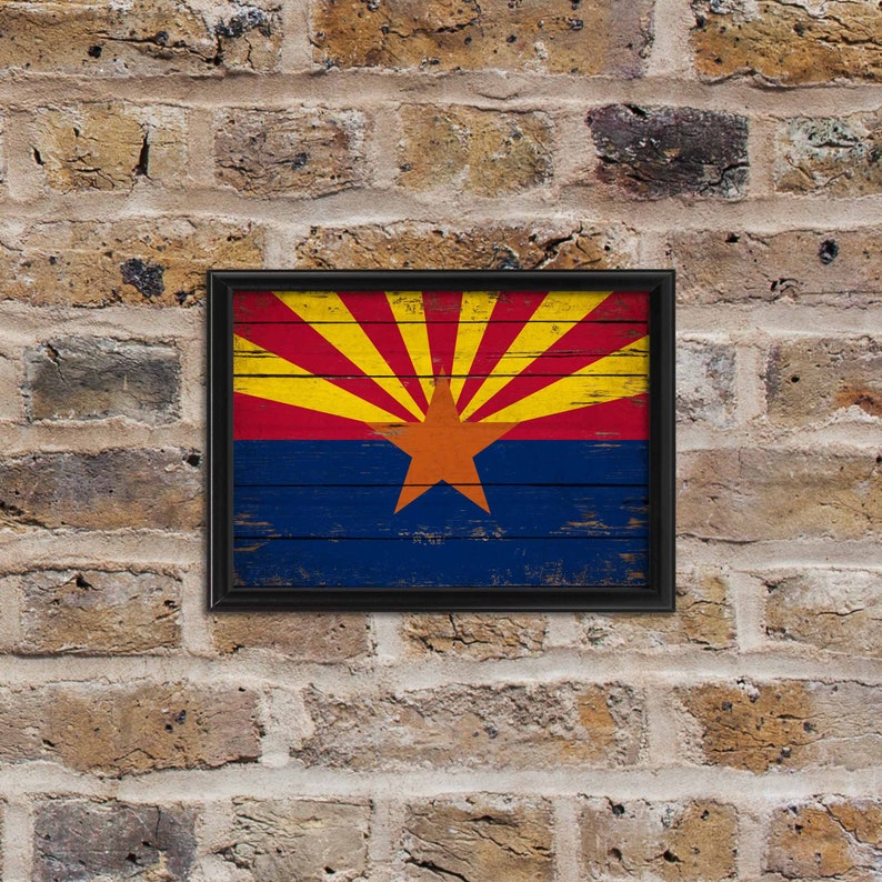 Arizona State Flag Home Wall Decor Art Print Printed Decor - Etsy