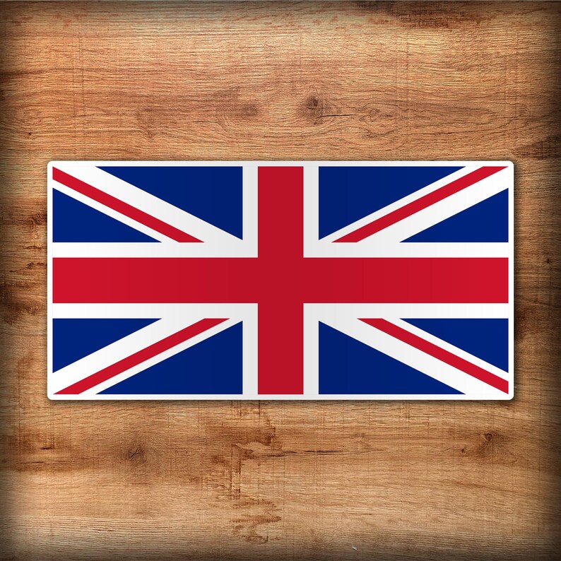 Great Britain Flag Sticker Flags Word Art Printed Vinyl Decal Decals ...