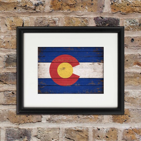 Colorado State Flag Home Wall Decor Art print printed decor | Etsy