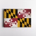Maryland Wood Flag Flags Rustic Flags Wooden Handmade Canvas Sign ...