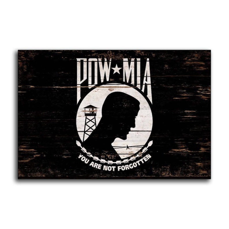 MIA POW Wood Flag Flags Rustic Flags Wooden Missing in Action - Etsy