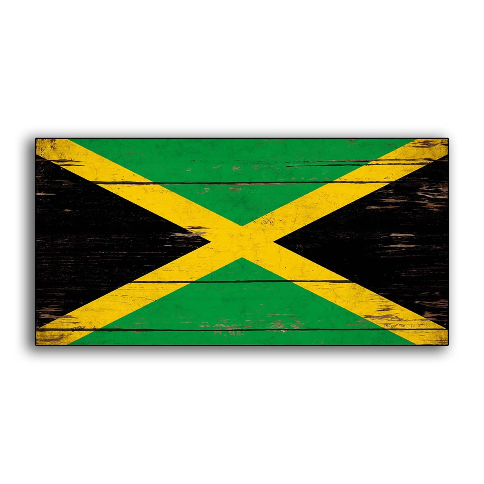 Jamaica Wood Flag Sign Distressed Jamaican Flags Wooden Home - Etsy