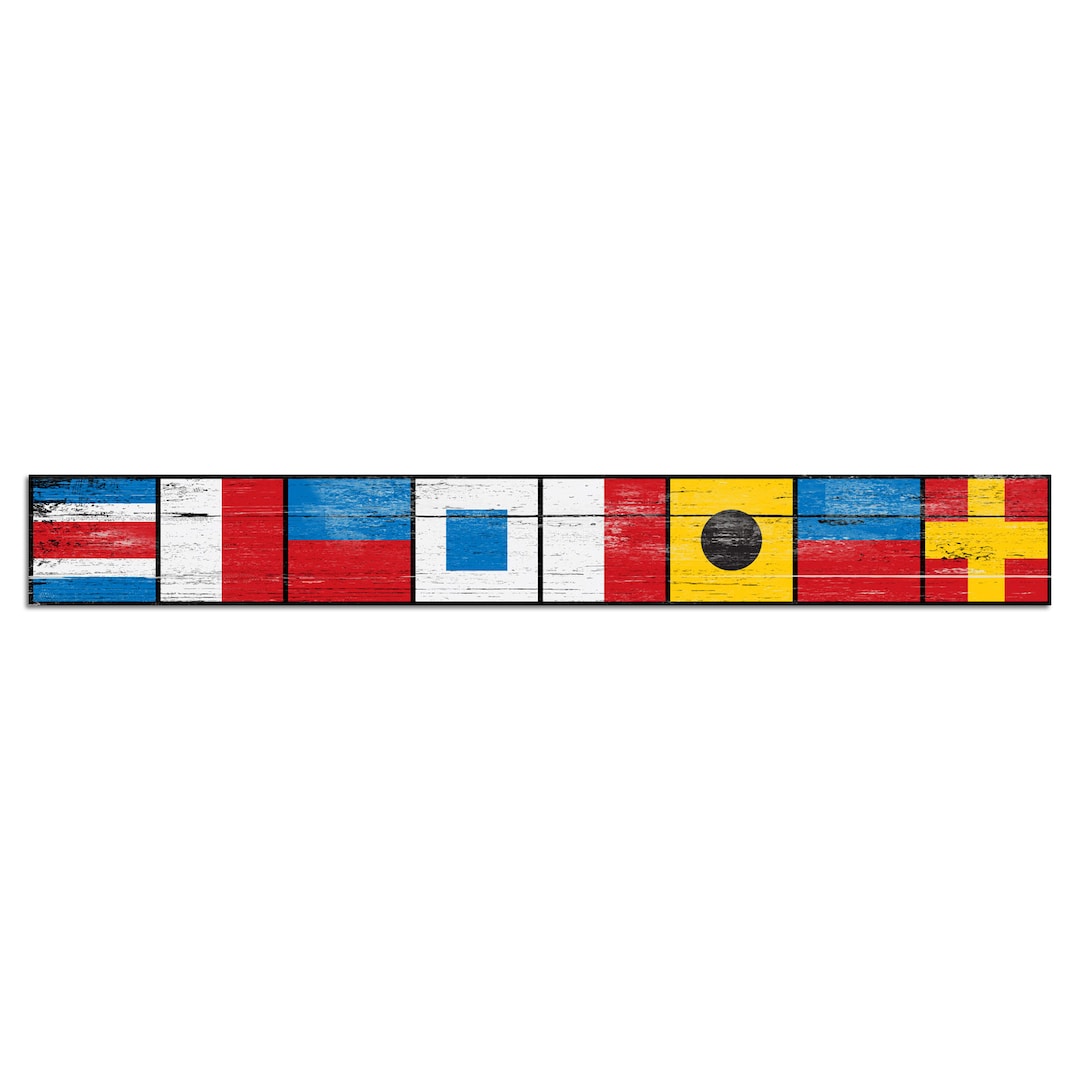 Nautical Flag Personalized Name or Word in Nautical Flags Canvas ...