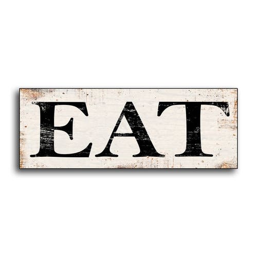 Eat Sign Wooden Handmade Wood Sign Food Dine Decor Cottage - Etsy
